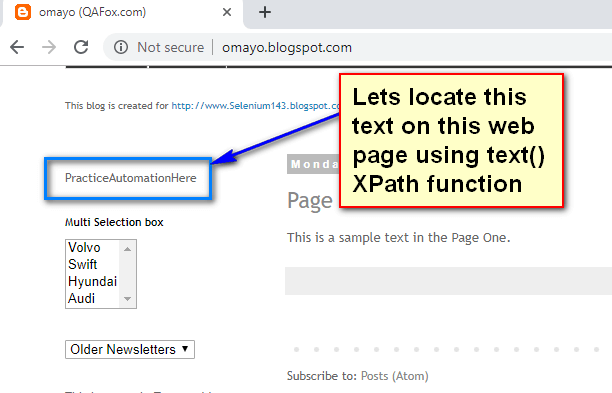 Selenium Locators – text() XPath Function - QAFox Selenium Locators – text() XPath Function - QAFox